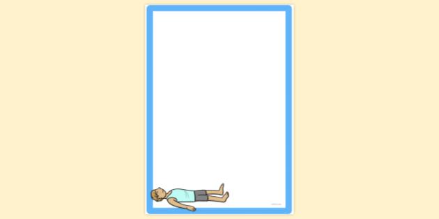 FREE! - Relaxation Pose Page Border | Page Borders | Twinkl