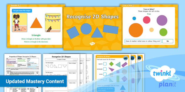 👉 Y1 Recognise 2D Shapes Planit Maths Lesson 2