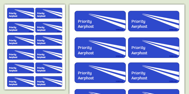 Irish Air Mail Postage Stamps Cut Outs (teacher made)