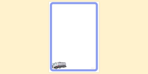 FREE! - Milk Tanker Page Border | Page Borders | Twinkl