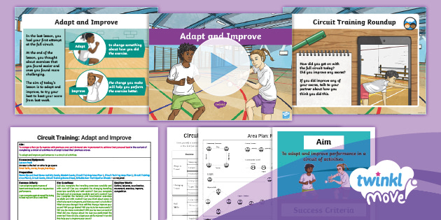 Twinkl Move PE - Year 3 Circuit Training Lesson 6 Adapt and Improve