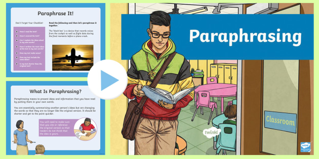 Paraphasing 3-6 PowerPoint (teacher made)
