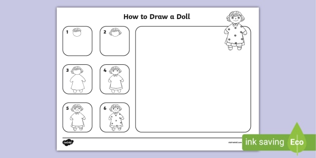FREE! - How to Draw a Doll (teacher made)