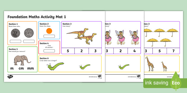 Foundation Maths Mat Session Activity Pack (teacher made)