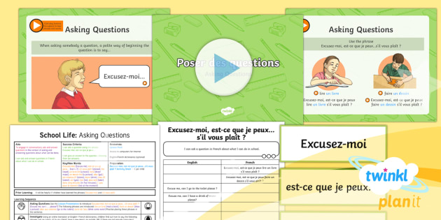 French: School Life: Asking Questions Year 5 Lesson Pack 5