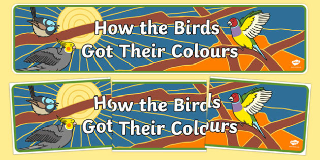 FREE! - Aboriginal Dreaming How The Birds Got Their Colours Display Banner
