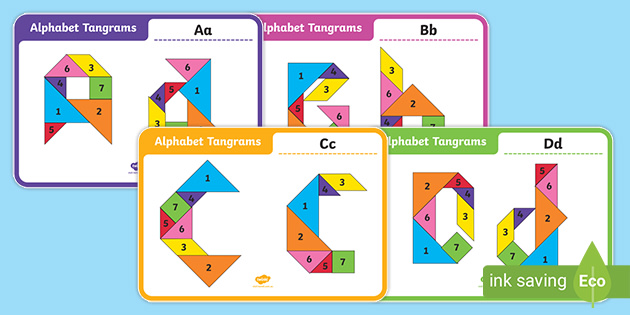 Alphabet Tangram Instructions (teacher made)