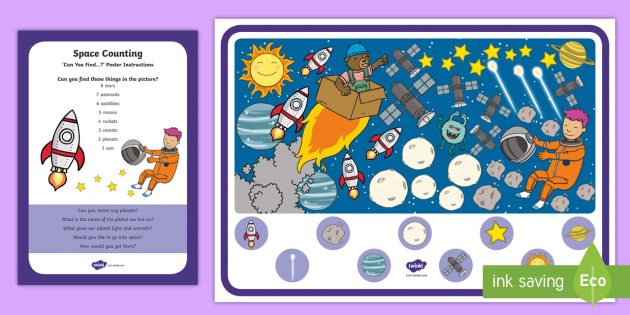 Space Counting Can You Find...? Poster and Prompt Pack
