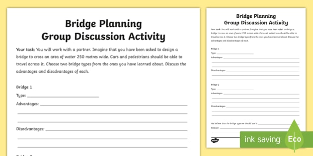 Bridges Discussion Worksheet