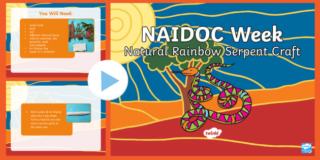 FREE! - NAIDOC Week Natural Rainbow Serpent Craft | Instructions