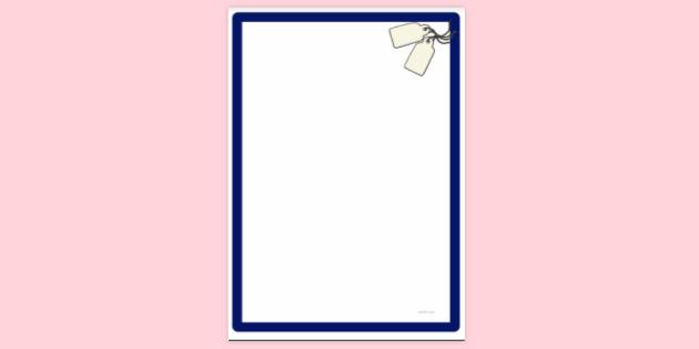 FREE! - Simple Price Tag Page Border | Page Borders | Twinkl