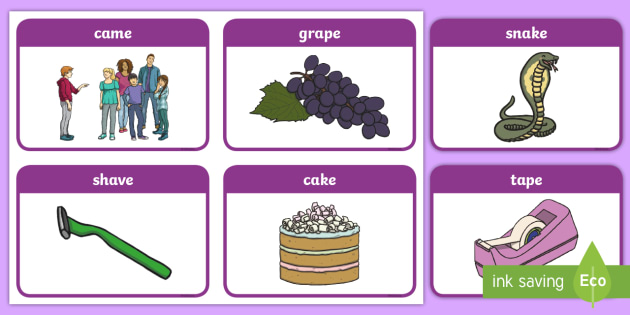 'a_e' Words Flashcards - jolly phonics, phonics, phoneme, game