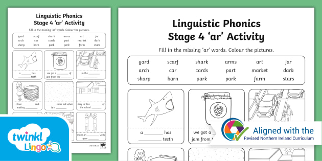 Linguistic Phonics Stage 4 'ar' Activity Sheet