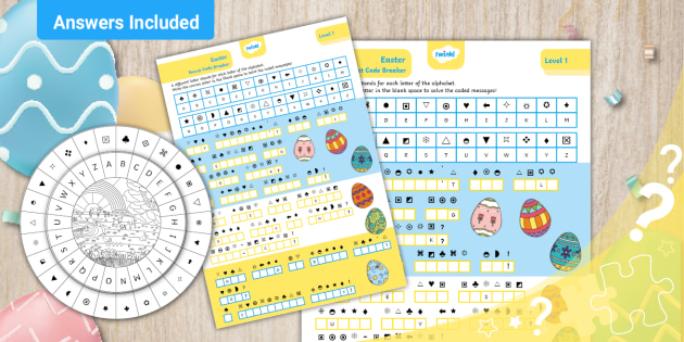Easter Secret Code Wheel - L1 - Twinkl - Kids Puzzles