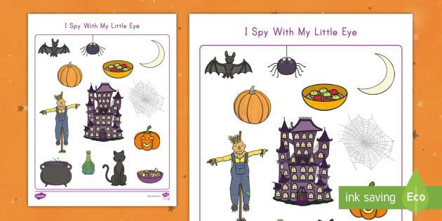 Halloween I Spy Worksheet | Printable Activity | Twinkl