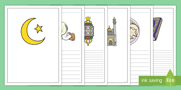 Ramadan Writing Frames Resource Pack | Primary Resources