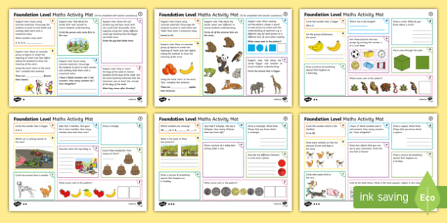 Foundation Maths Activity Mats-Australia (teacher made)