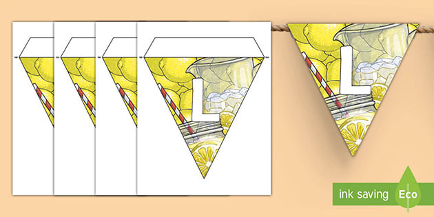 Printable Lemonade Stand Bunting | Lemonade Stand Resources