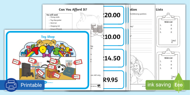 Budgeting For Kids Worksheet | Can I Afford It? Game