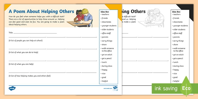 A Poem About Helping Others (teacher made)