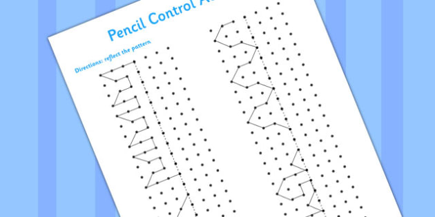Pencil Control Pattern Reflection Sheets