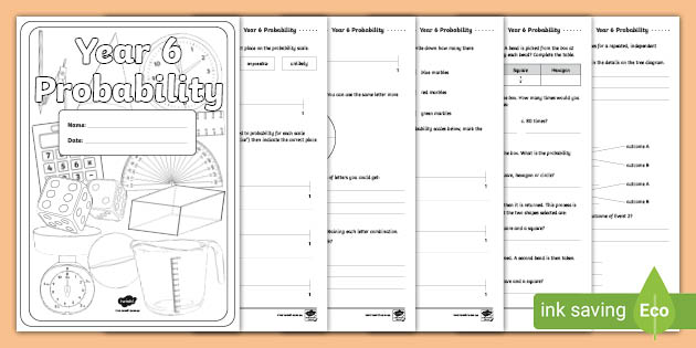 Year 6 Probability Activity Workbook (teacher made)