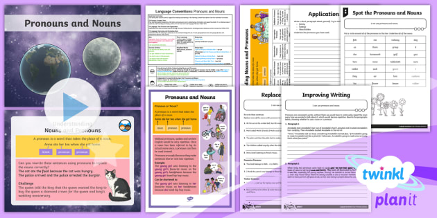 PlanIt Y4 Language Conventions: Pronouns and Nouns Lesson Pack - Language