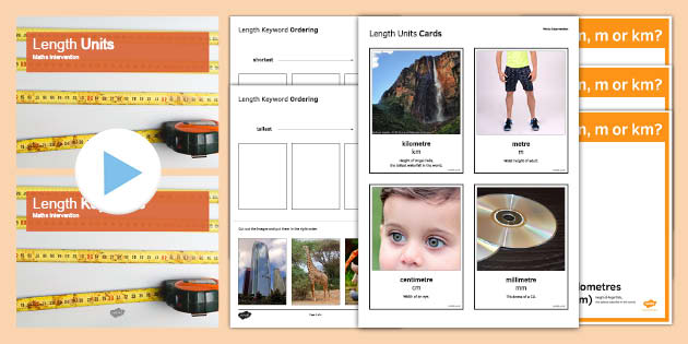 Maths Intervention Length Units and Keywords Pack