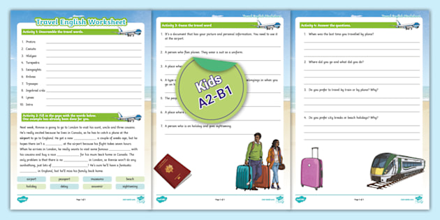 Esl Travel Activities For Adults