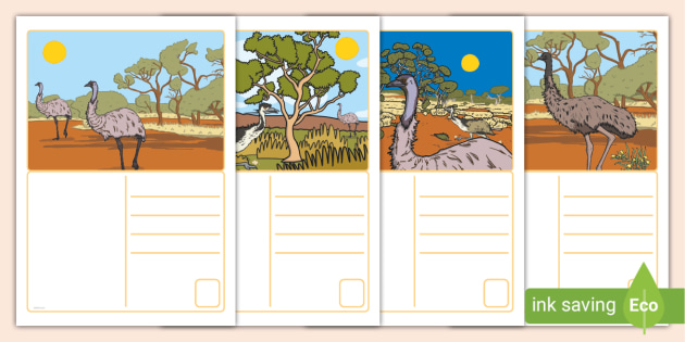 FREE! - Emu Postcards (teacher made)