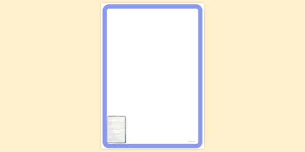 FREE! - Notepad Paper Page Border | Page Borders | Twinkl