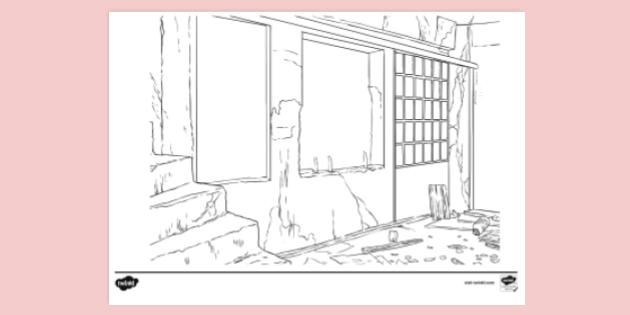 FREE! - Destroyed Colouring Sheet | Colouring Sheets
