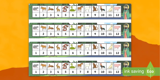 👉 Chinese New Year Animal Number Track 1-12