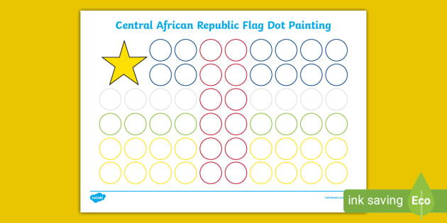 FREE! - Central African Republic Flag Dot Painting Worksheet