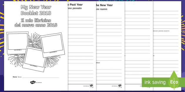 New Year Activity Booklet English/Italian (teacher made)