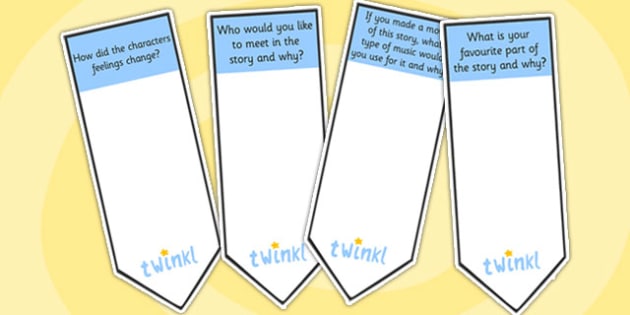 AF3 Guided Reading Question Bookmarks (teacher made)