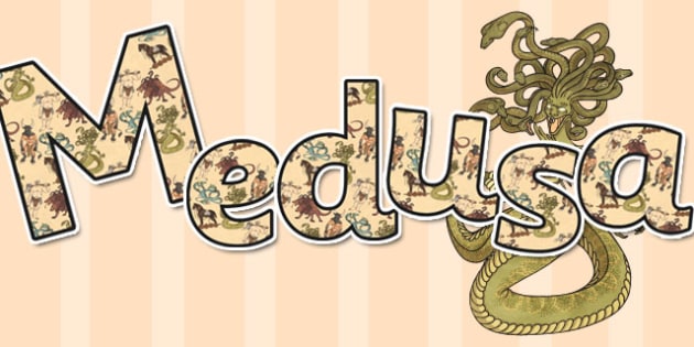 Greek Mythical Creatures Display Lettering Medusa - lettering