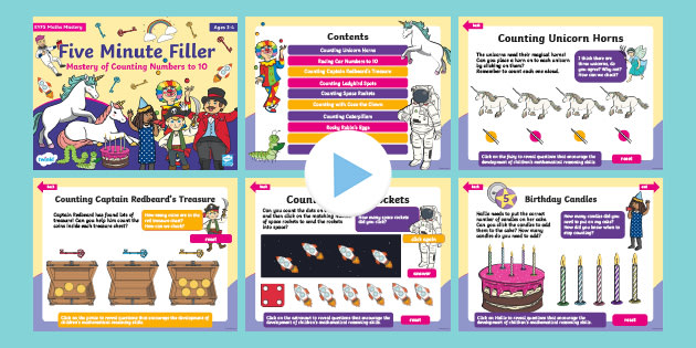 EYFS Five Minute Filler Counting PowerPoint (Ages 3-4) EYFS Five Minute Filler Counting PowerPoint (Ages 3-4)