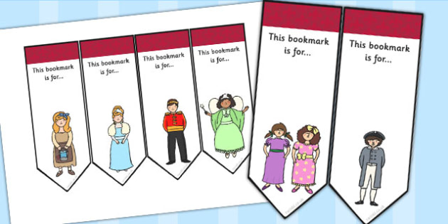 Cinderella Editable Bookmarks
