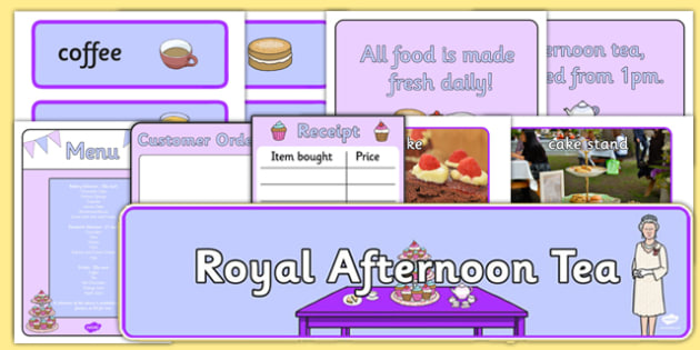 Royal Afternoon Tea Role Play Pack (teacher made)