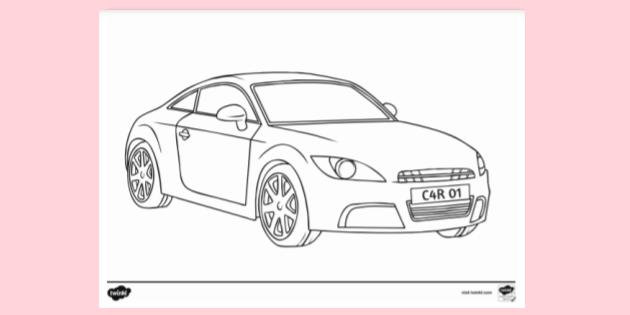 FREE! - Moving Car Colouring Sheet | Colouring Sheets