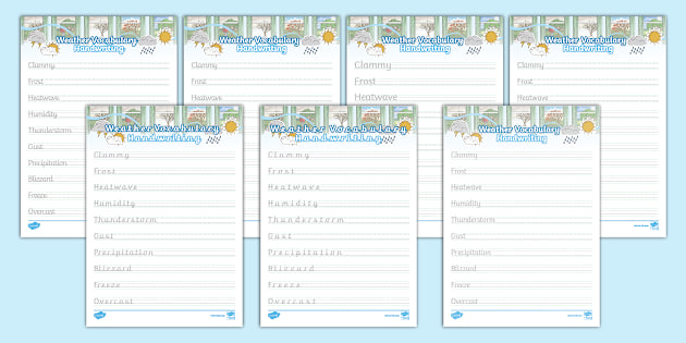 Weather Vocabulary Worksheets | twinkl.co.uk