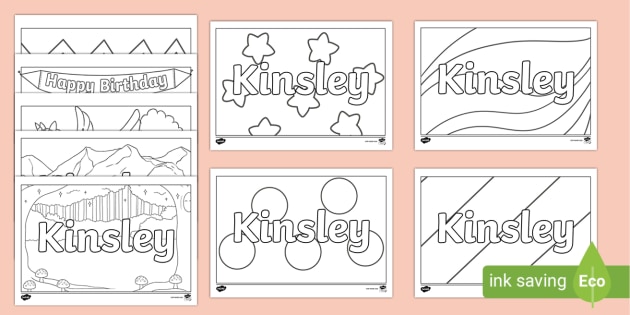 FREE! - Kinsley Name Simple Colouring Activity Sheet