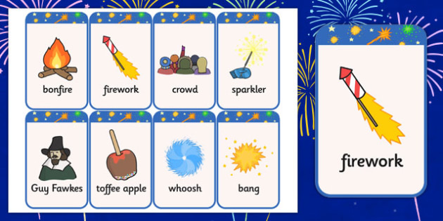 Bonfire Night Flashcards (teacher made)