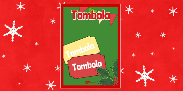 Christmas Themed Tombola Poster (teacher made)