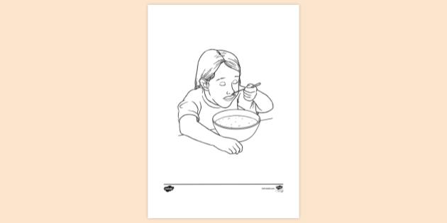 FREE! - Child Tasting Colouring Sheet | Colouring Sheets