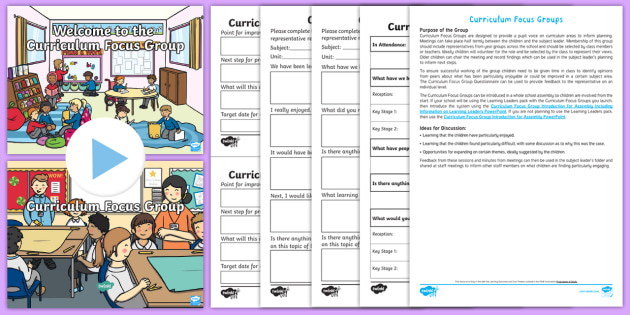Pupil Voice - Curriculum Focus Groups - Resource Pack