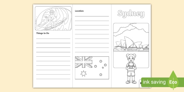 Australia Travel Leaflet Template (teacher made)