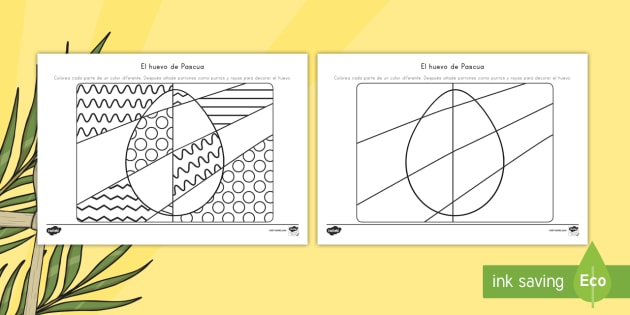 Ficha de actividad: Colorear el huevo de Pascua