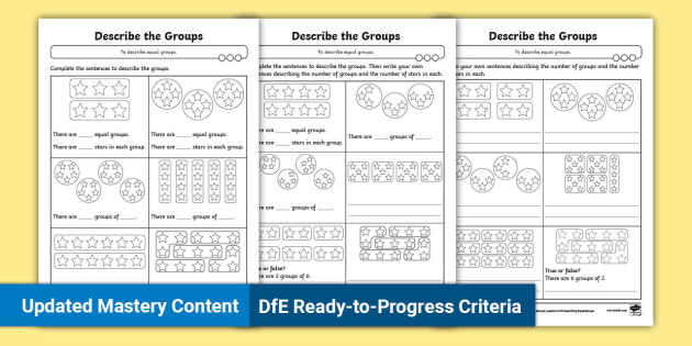 👉 Describe the Groups PlanIt Maths Activity Sheets